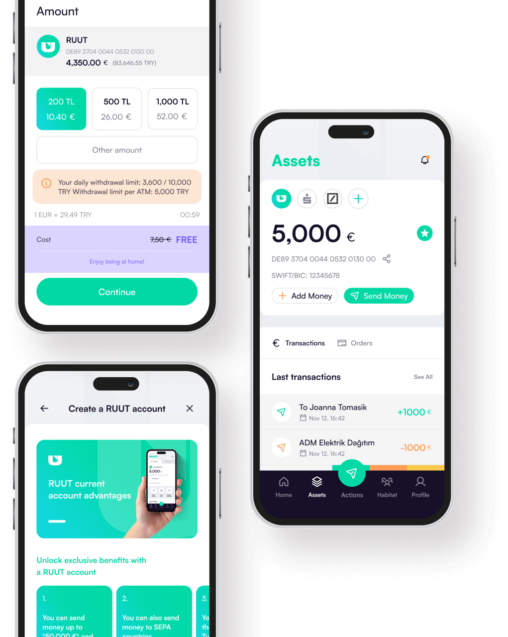 Benefit from the advantages of your RUUT Current Account!